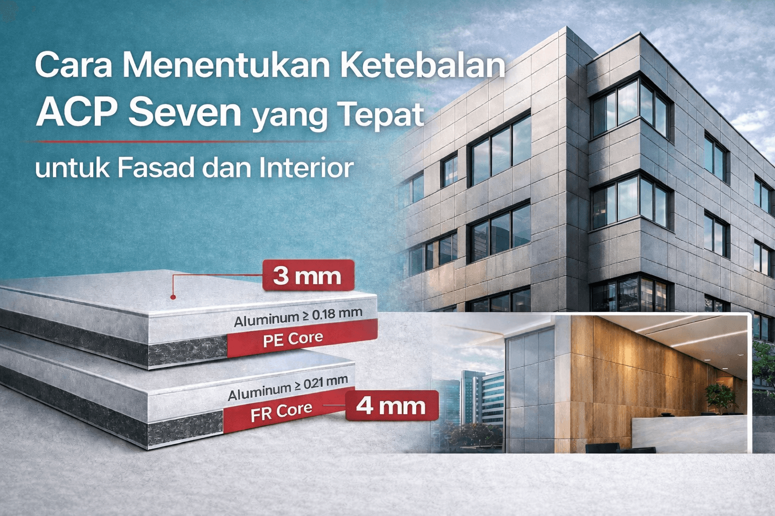 Cara Menentukan Ketebalan ACP Seven yang Tepat untuk Fasad dan Interior